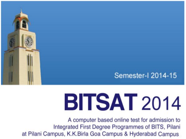 BITS Pilani issues BITSAT 2014 Online Application form - Careerindia