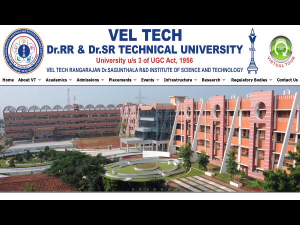Vel Tech University Offers B.Tech Programme Admissions - Careerindia