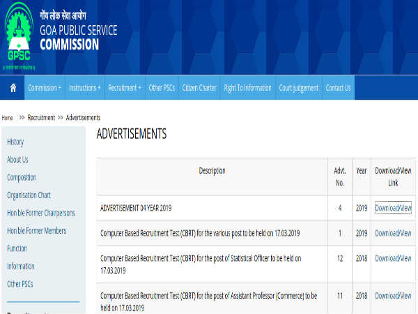Goa PSC Recruitment 2019 For 32 Agriculture Officers, BDOs, Planning ...