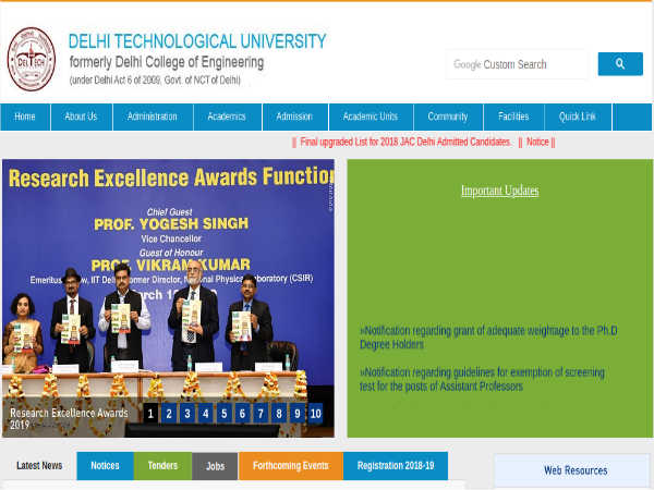 DTU Recruitment 2019: Apply Online For 167 Assistant Professors Post ...