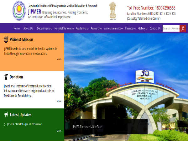 JIPMER Recruitment For 25 Senior Residents Post Through ‘Walk-In ...