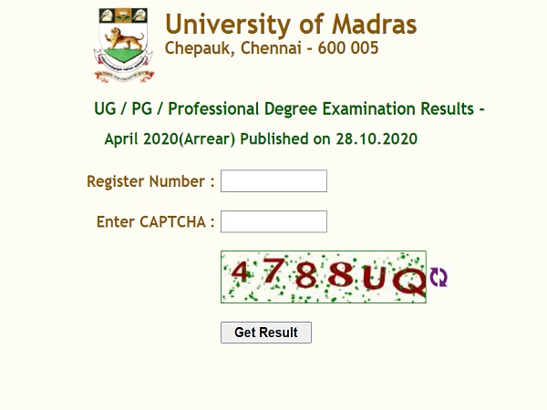 Madras University Arrear Result 2020 Declared At unom.ac.in - Careerindia