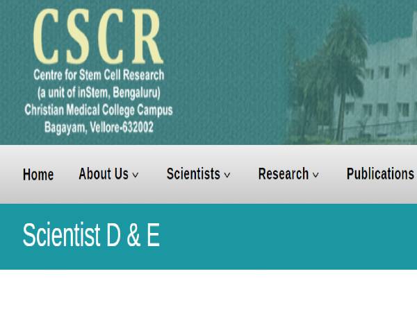 CSCR Recruitment 2020 For Scientist E And Scientist D Posts, Apply ...